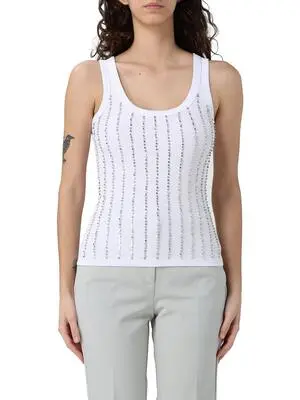 Pinko Embellished Jersey Tank Top - White