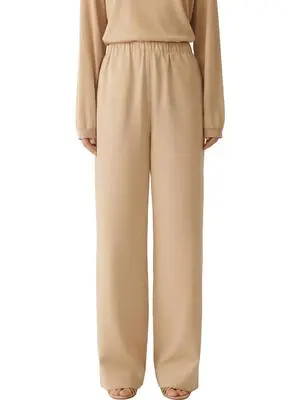 Fabiana Filippi Pure Cotton Wide-leg Trousers - Beige