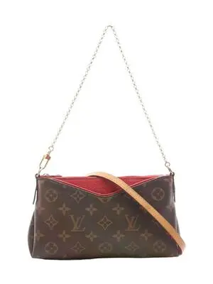 LOUIS VUITTON 2015 Pallas Monogram Chain-strap Shoulder Bag - Brown
