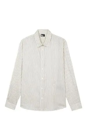 The Kooples Striped Slim-fit Cotton Shirt - White