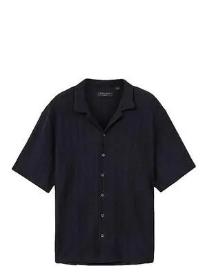 ALLSAINTS Trace Hawaiian-collar Cotton Shirt - Jet Black
