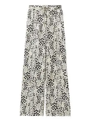 Claudie Pierlot Animal Print Satin Trousers - Light Print