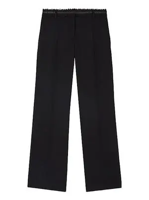The Kooples Wide-leg Woven Trousers - Black