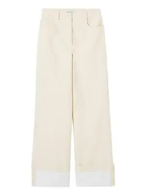 Claudie Pierlot Turn-up Straight-leg Denim Jeans - Vanilla