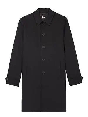 The Kooples Regular-fit Cotton Trench Coat - Black