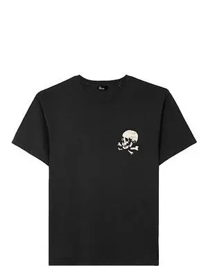 The Kooples Skull Graphic-print Cotton-jersey T-shirt - Black Washed