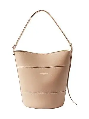 Claudie Pierlot Grained-texture Leather Bucket Bag - Beige