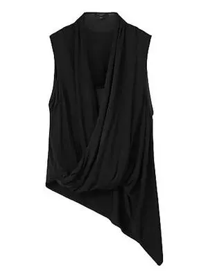 ALLSAINTS Adaline Wrap-neck Top - Black