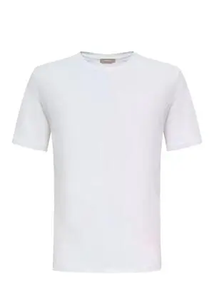 12 STOREEZ Crew-neck Cotton T-shirt - White