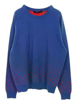 LOUIS VUITTON Monogram-gradient Sweater - Blue