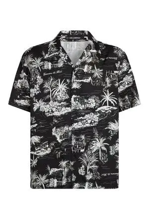 Karl Lagerfeld Vacances Print Shirt - Black