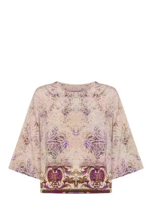 PIERRE-LOUIS MASCIA Adanastr Paisley-print T-shirt - Purple
