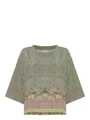 PIERRE-LOUIS MASCIA Floral-print T-shirt - Green