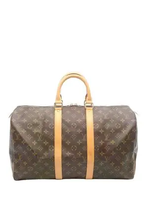 LOUIS VUITTON 1999 45 Keepall Monogram Luggage - Brown