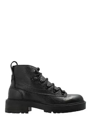 ALLSAINTS Grained Lace-up Mccoy Boots - Black