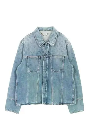 LOUIS VUITTON Monogram-pattern Denim Jacket - Blue