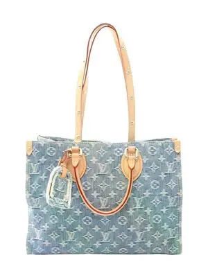 LOUIS VUITTON 2021 On-the-go Mm Tote Bag - Blue
