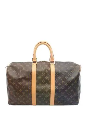 LOUIS VUITTON 2003 45 Keepall Monogram Holdall Bag - Brown