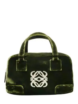 Loewe 2021 Rhinestone Velour Handbag - Green