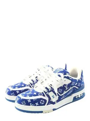 LOUIS VUITTON 2023 Marine Leather Sneakers - Blue