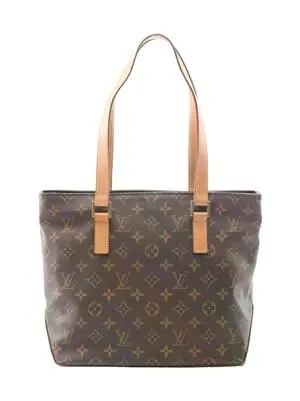 LOUIS VUITTON 2003 Cabas Piano Monogram Shoulder Bag - Brown