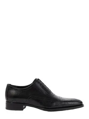Gucci Gg Leather Derby Shoes - Black