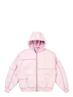 PALACE Patch Me Up Shearling Jacket - Sweet Pink