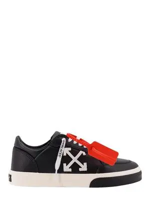 Off-White Vulcanized Leather Sneakers - Black/white