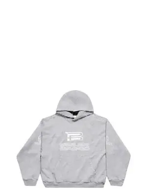 Balenciaga Ai Logo Hoodie - Heather Grey