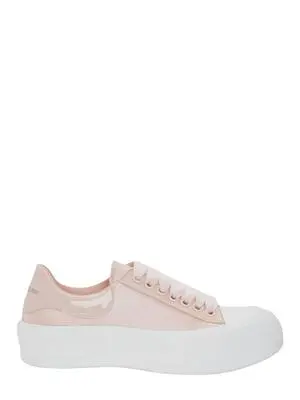 Alexander McQueen Deck Skate Plimsoll Lace-up - Pink/white