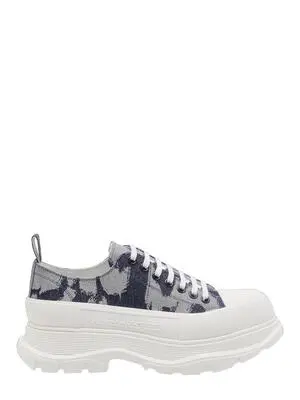 Alexander McQueen Tread Slick Low Lace Up Sneakers - Blue/white