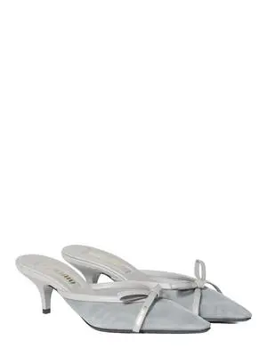 Miu Miu Heeled Mules - Aluminum