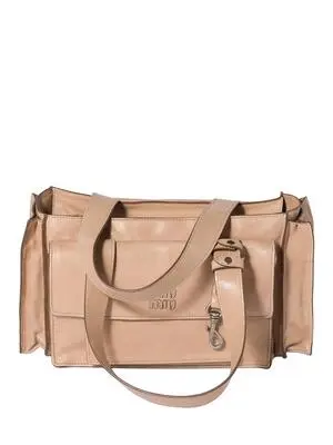 Miu Miu Nappa Leather Shopping Bag - Sand Beige