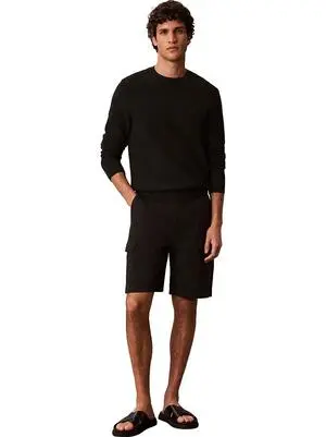 Calvin Klein 90s Relaxed Cargo Chino Shorts - Black