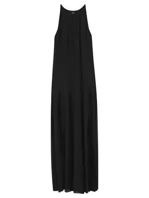 BOSS Sleeveless Dress With Plissé Skirt - Black