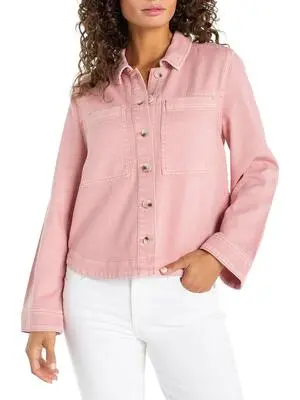 LIVERPOOL High-low Denim Shacket - Misty Blush