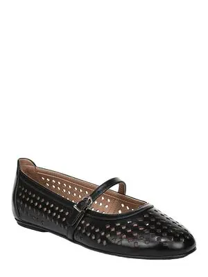 Naturalizer Aria Perforated Mary Jane Flat - Black