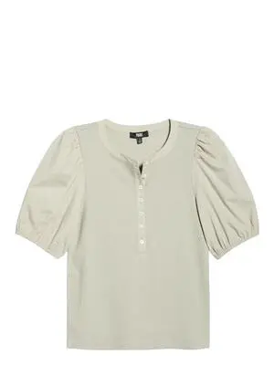 Paige Brandy Puff Sleeve Shirt - Sea Mist