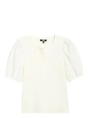 Paige Brandy Puff Sleeve Shirt - White