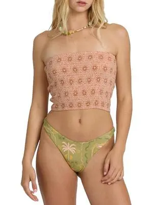 BILLABONG Smocked Tube Top - Light Peach