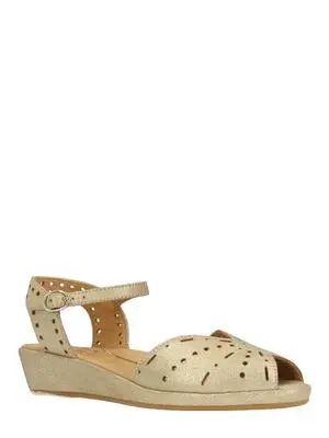 L'AMOUR DES PIEDS Brenn Ankle Strap Sandal - Gold