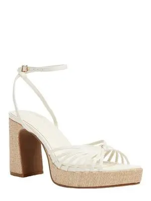 OPEN EDIT Emily Ankle Strap Platform Sandal - Ivory Egret