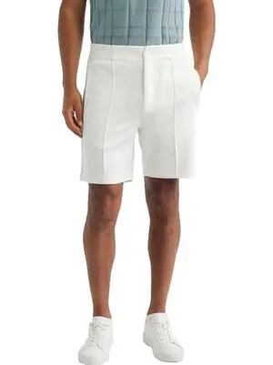 Bugatchi Soft Touch Pintuck Shorts Chalk
