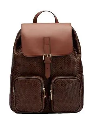 MARC NOLAN SOHO Backpack Woven Cognac