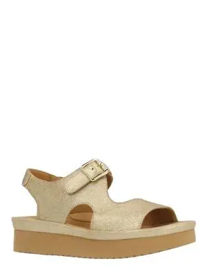 L'AMOUR DES PIEDS Azenor Ankle Strap Sandal - Gold