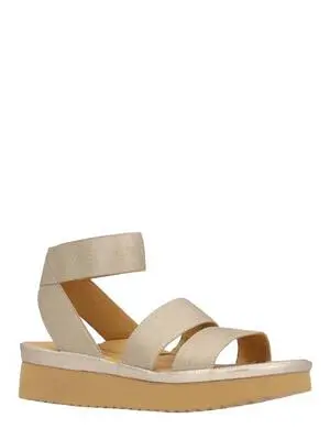 L'AMOUR DES PIEDS Avaleena Ankle Strap Sandal - Gold
