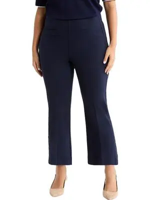 LIVERPOOL Stella Pull-on Kick Flare Ponte Pants - Cadet Blue