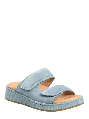 BØRN Vivian Wedge Sandal - Light Blue Suede