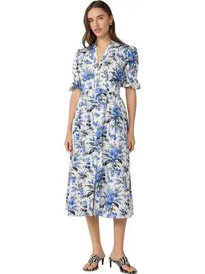 Diane Von Furstenberg Erica Midi Dress - Avalon White