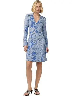 Diane Von Furstenberg Silk Wrap Dress - Fuji Dusk Blue